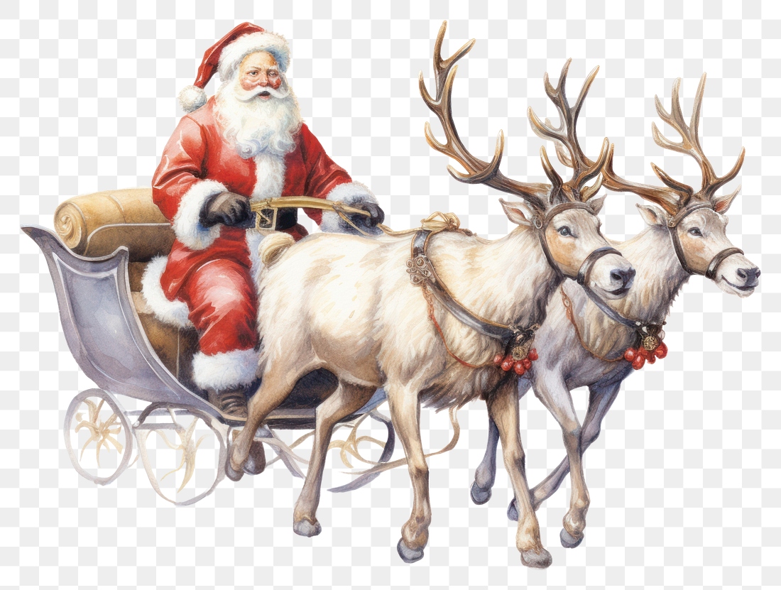PNG Mammal deer santa claus | Premium PNG - rawpixel