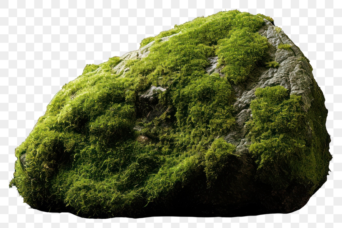 PNG Moss rock nature plant | Premium PNG - rawpixel