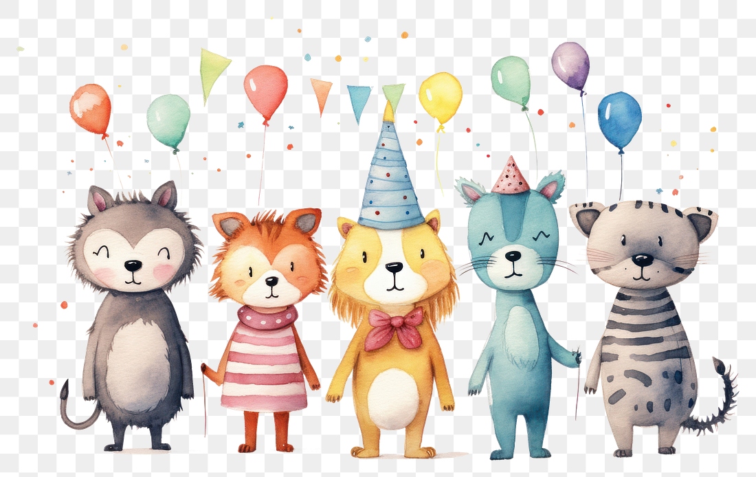 PNG Animal balloon mammal party | Premium PNG - rawpixel