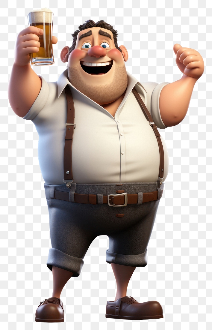 PNG Cartoon drink beer bodybuilder. | Premium PNG - rawpixel