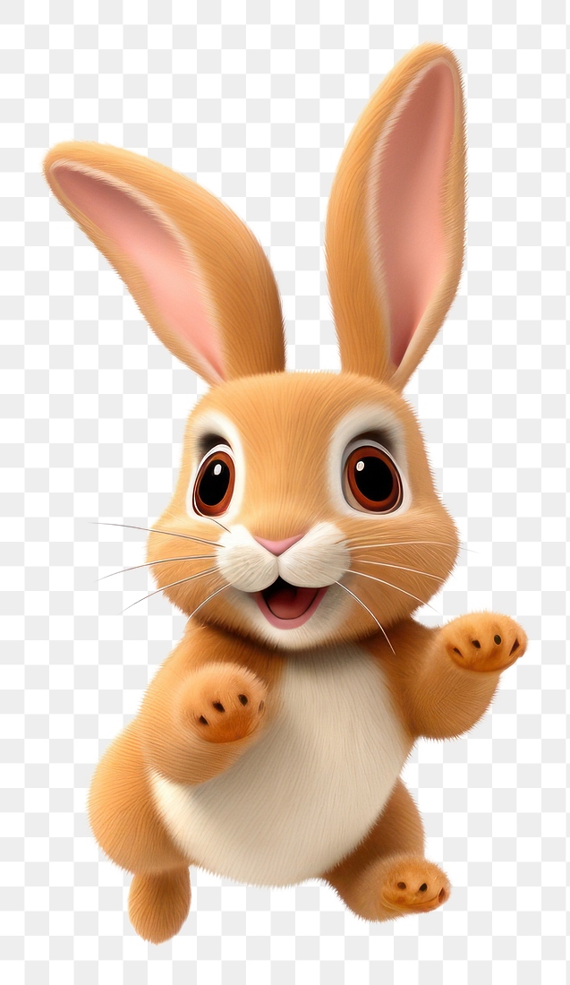 PNG Cartoon animal mammal rabbit. | Premium PNG - rawpixel