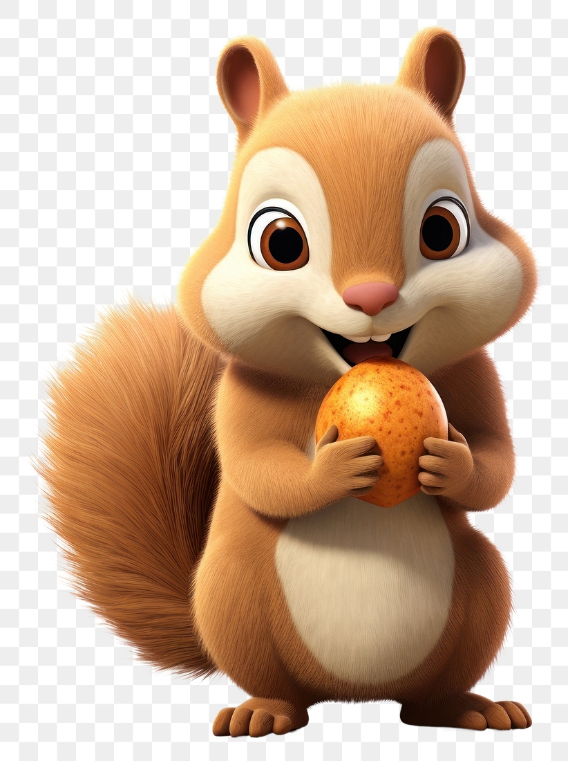 PNG Squirrel cartoon rodent animal. | Free PNG - rawpixel