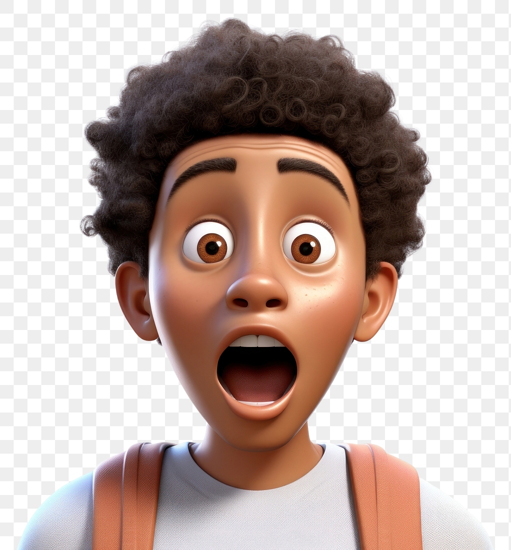 PNG Surprised portrait cartoon head. | Premium PNG - rawpixel