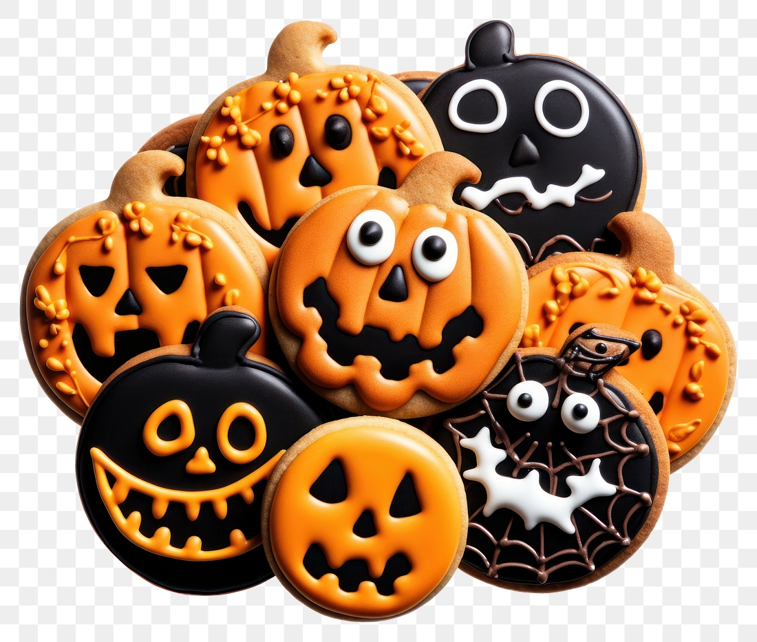 PNG Halloween cookies pumpkin food | Premium PNG - rawpixel