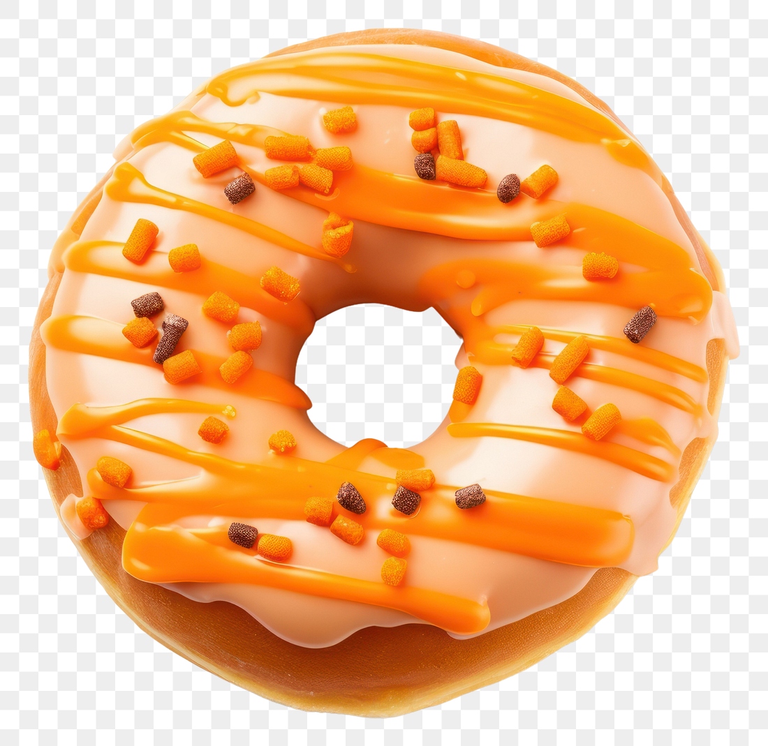 PNG Halloween donut orange dessert | Free PNG - rawpixel