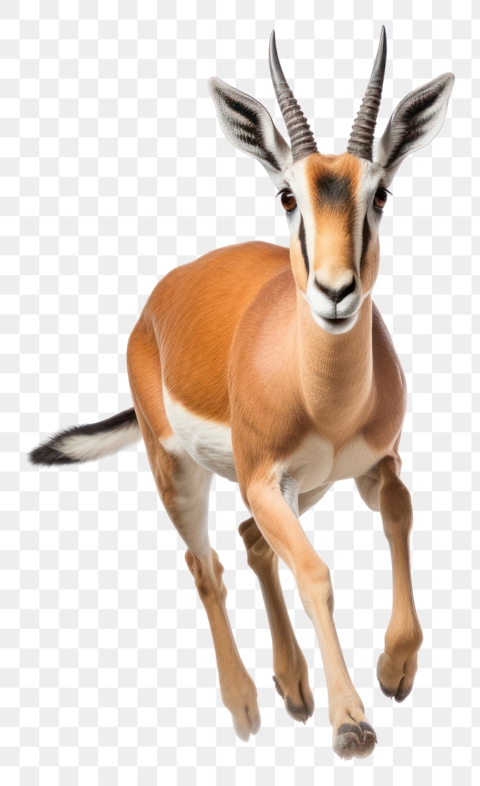 PNG Springbok running wildlife animal | Premium PNG - rawpixel