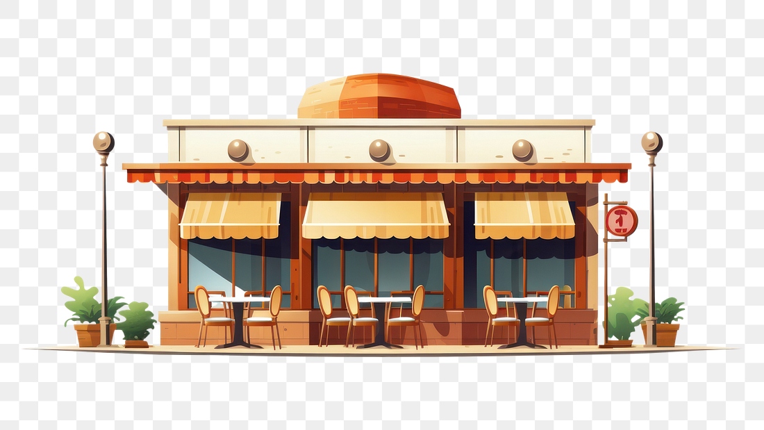 PNG Restaurant architecture building cafe. | Free PNG - rawpixel