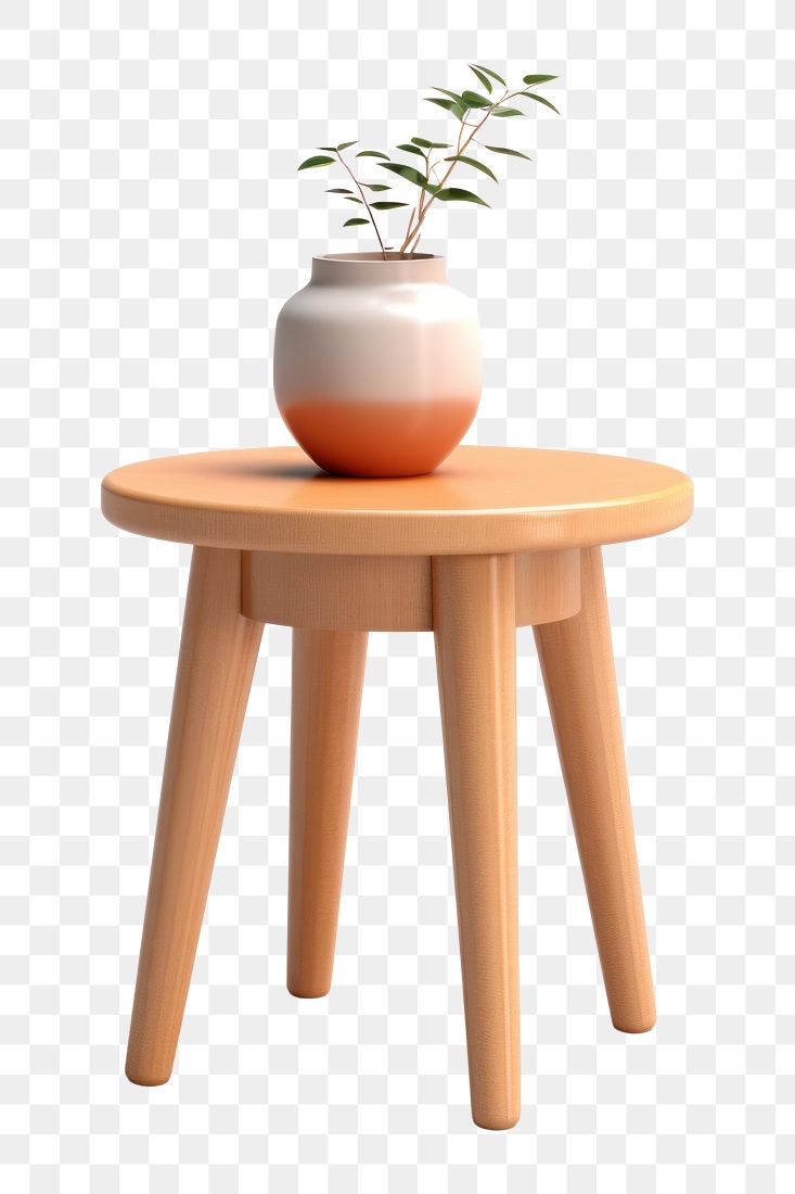 PNG Table furniture plant vase | Premium PNG - rawpixel