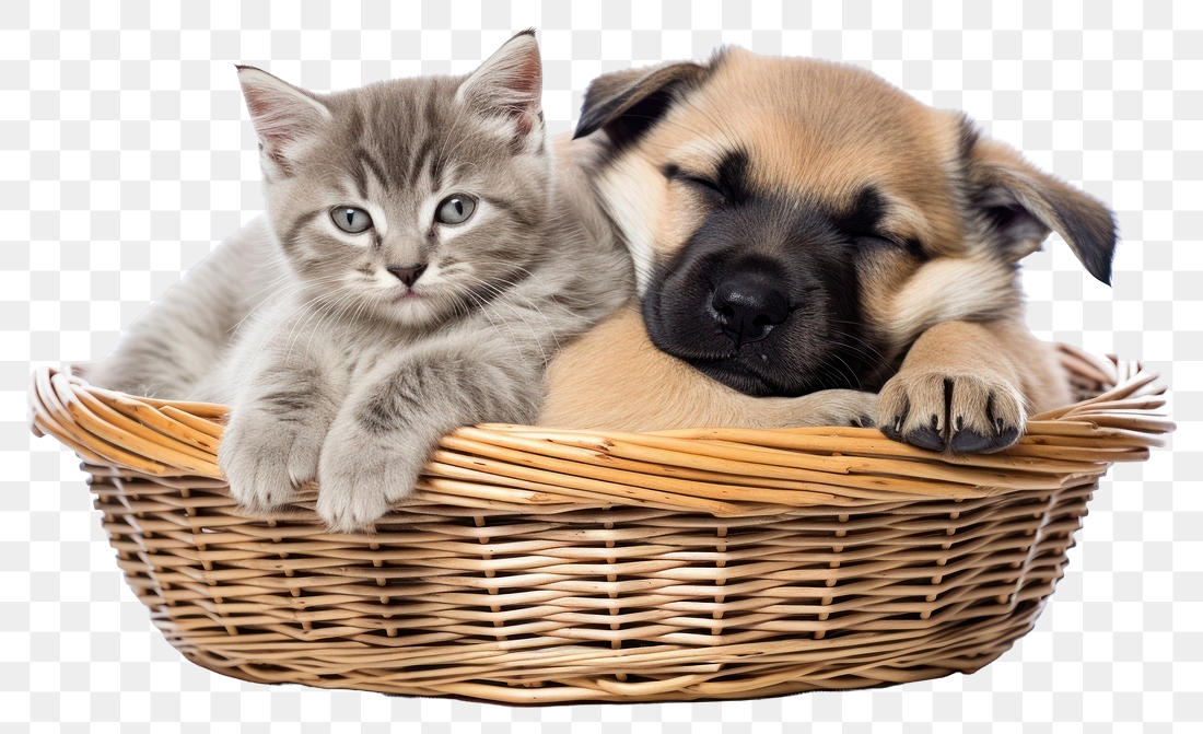 PNG Basket mammal animal kitten | Premium PNG - rawpixel