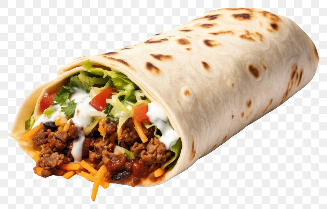 PNG Burrito food flatbread | Free PNG - rawpixel