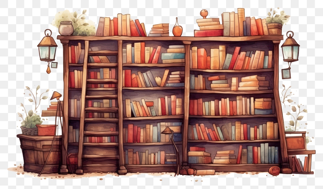 PNG Education bookshelf furniture bookcase. | Premium PNG - rawpixel