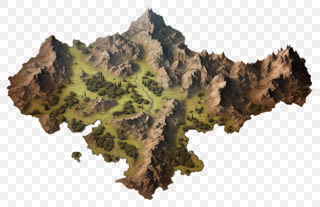 PNG Map landscape mountain outdoors. | Free PNG - rawpixel