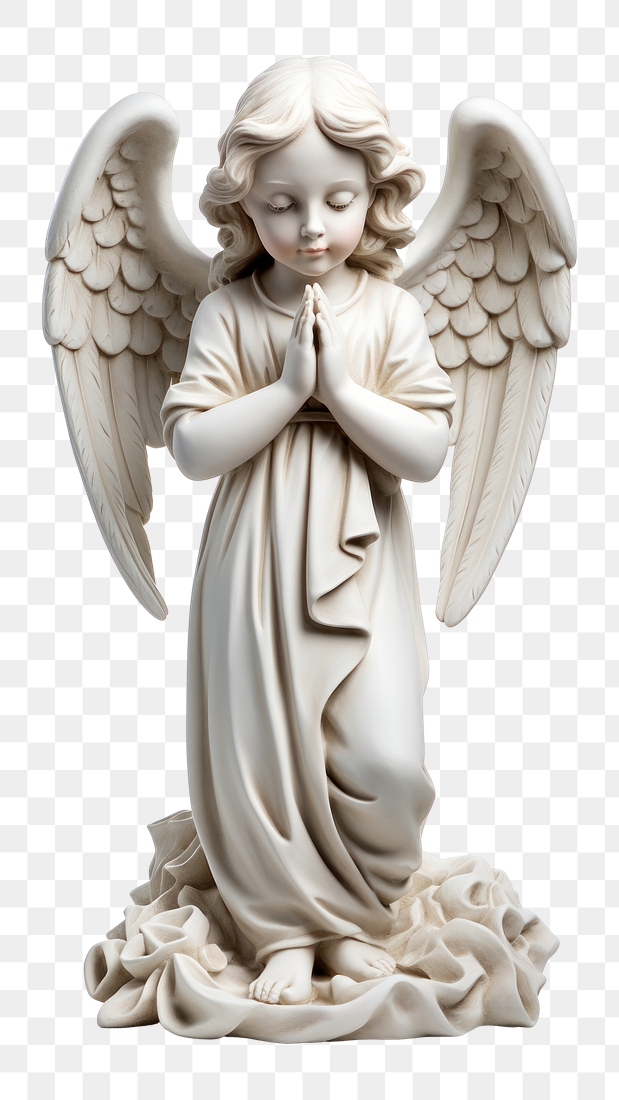 PNG Angel figurine statue white. | Premium PNG - rawpixel