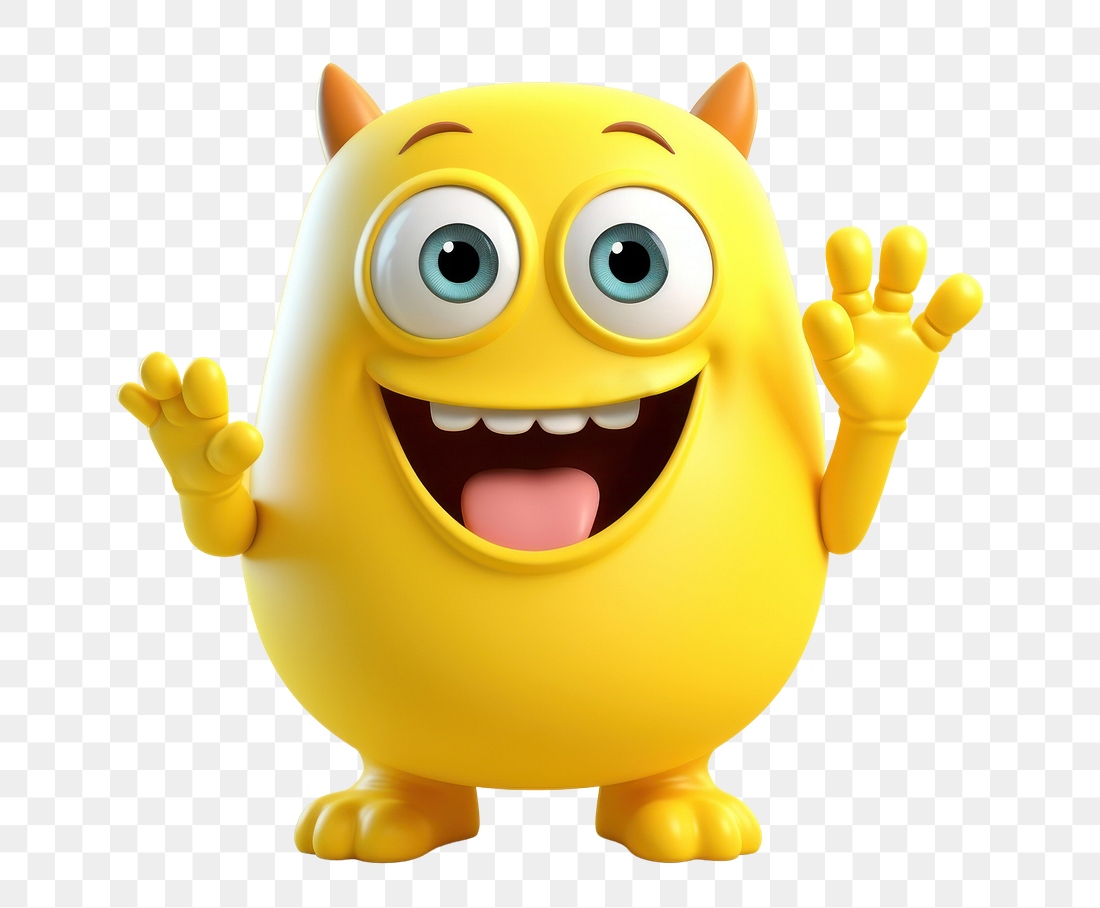 PNG Cartoon yellow toy anthropomorphic. | Premium PNG - rawpixel