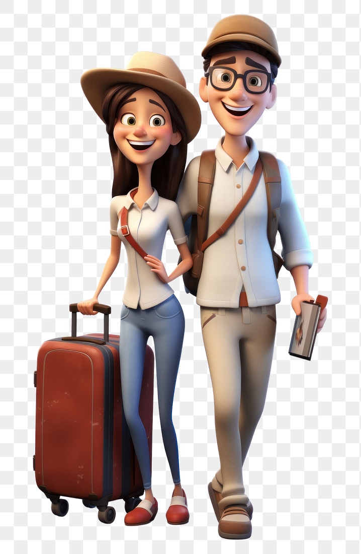 PNG Suitcase luggage smiling cartoon | Premium PNG - rawpixel