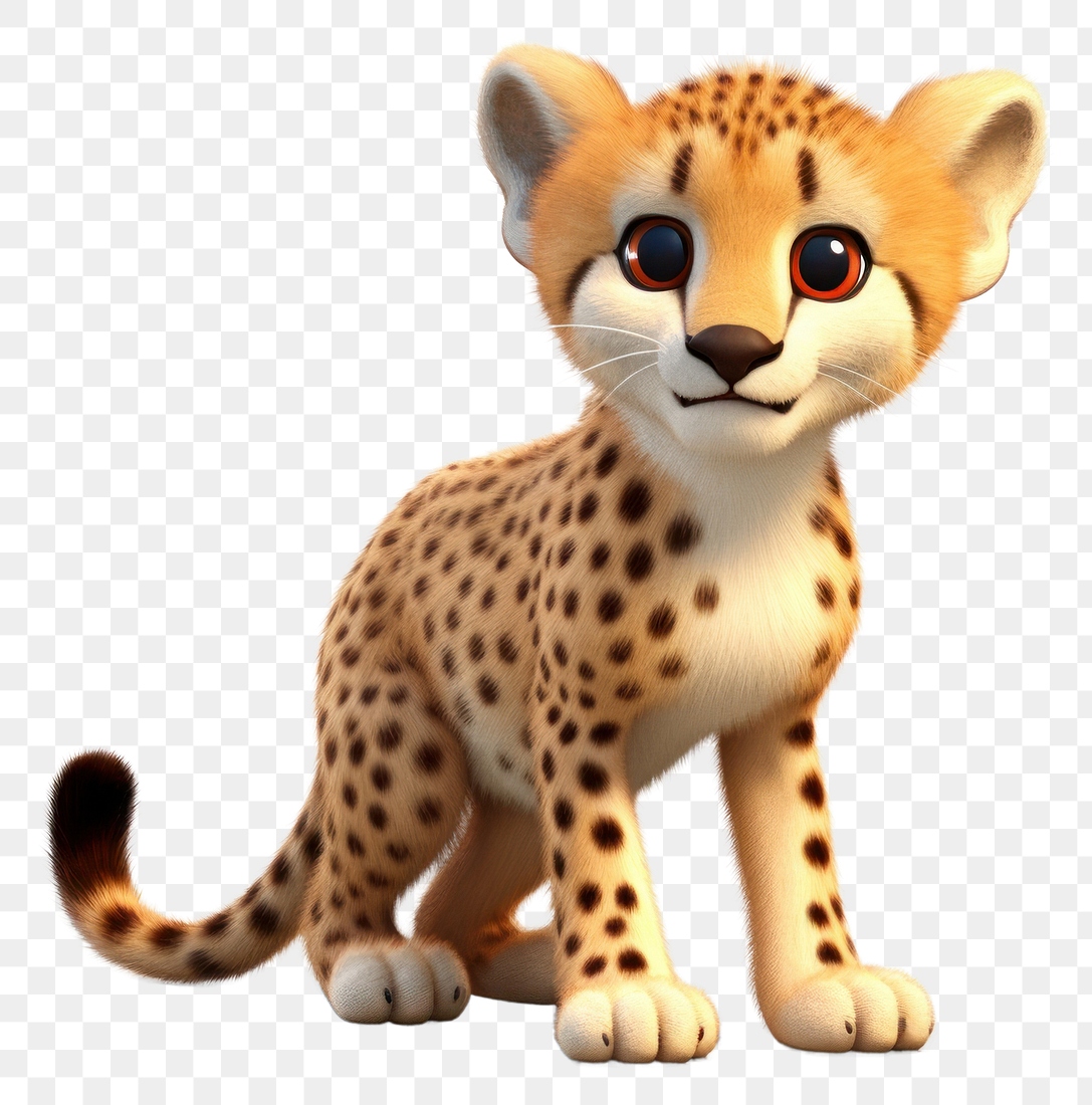 PNG Cheetah wildlife cartoon animal. | Premium PNG - rawpixel
