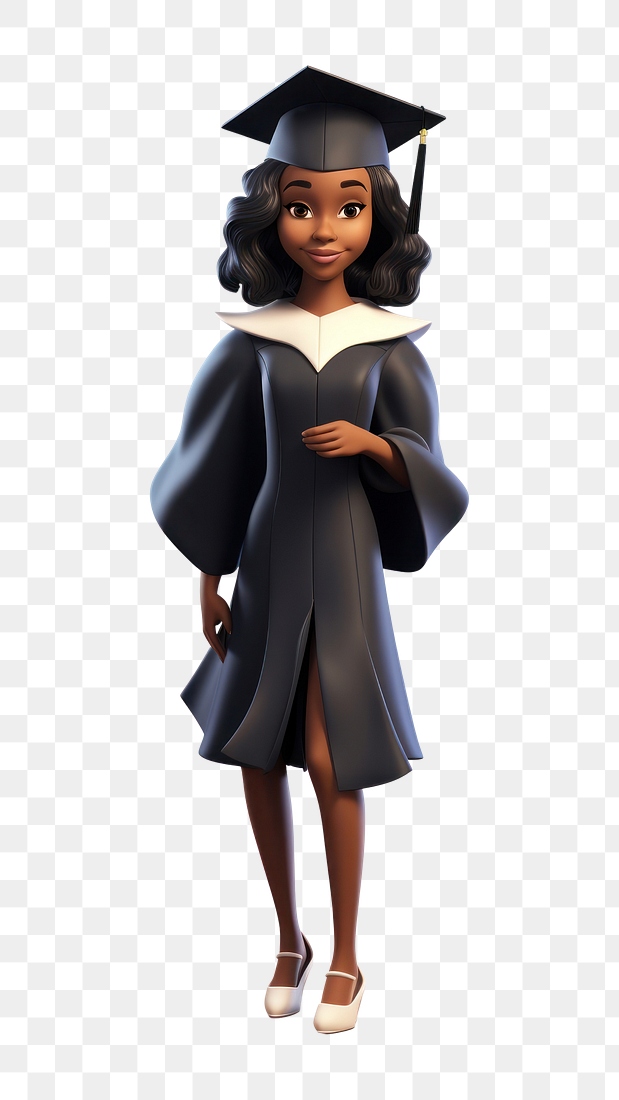 PNG Graduation student cartoon female. | Premium PNG - rawpixel