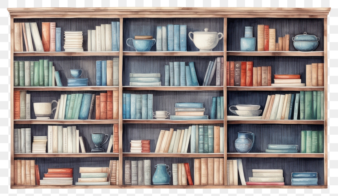 PNG Bookshelf furniture bookcase intelligence. | Free PNG - rawpixel
