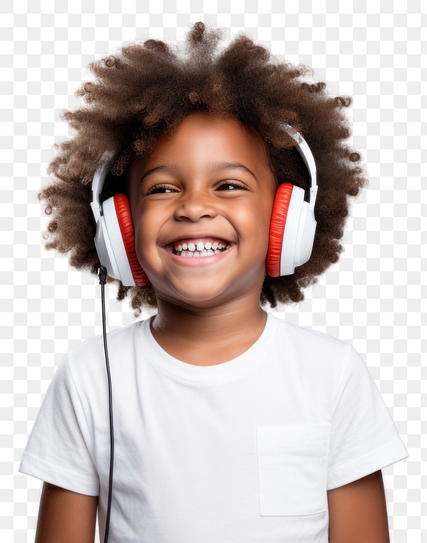 PNG Headphones listening portrait headset. | Premium PNG - rawpixel