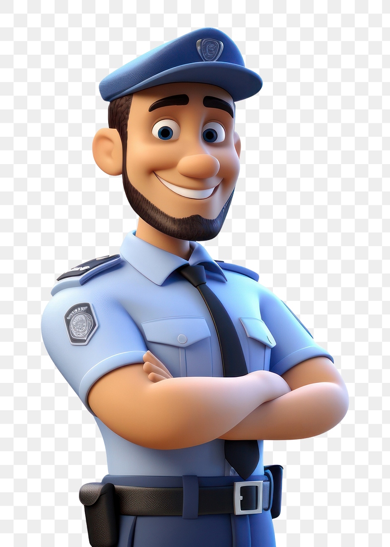 PNG Security guard cartoon white | Free PNG - rawpixel