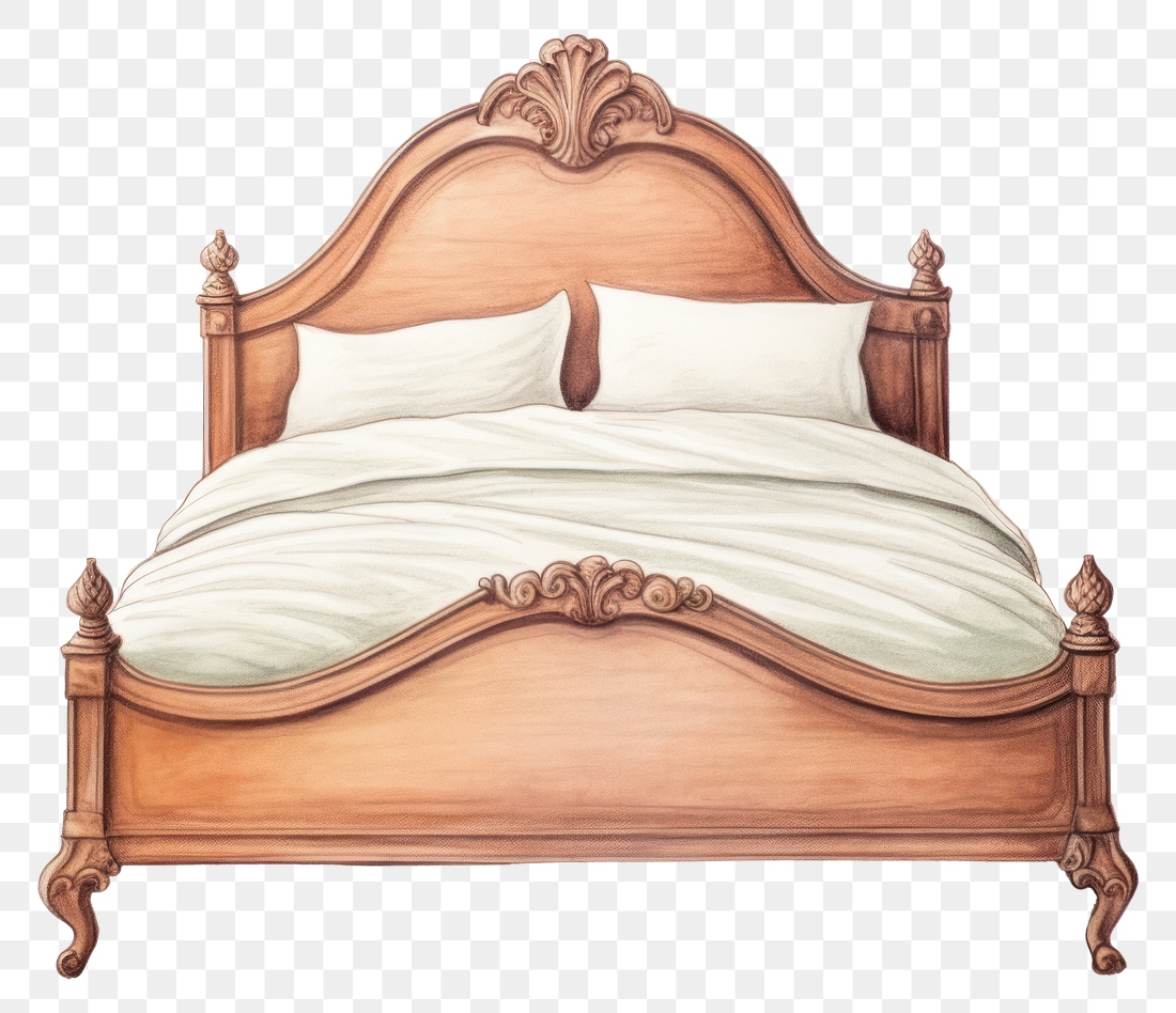 PNG Bed furniture bedroom | Premium PNG - rawpixel