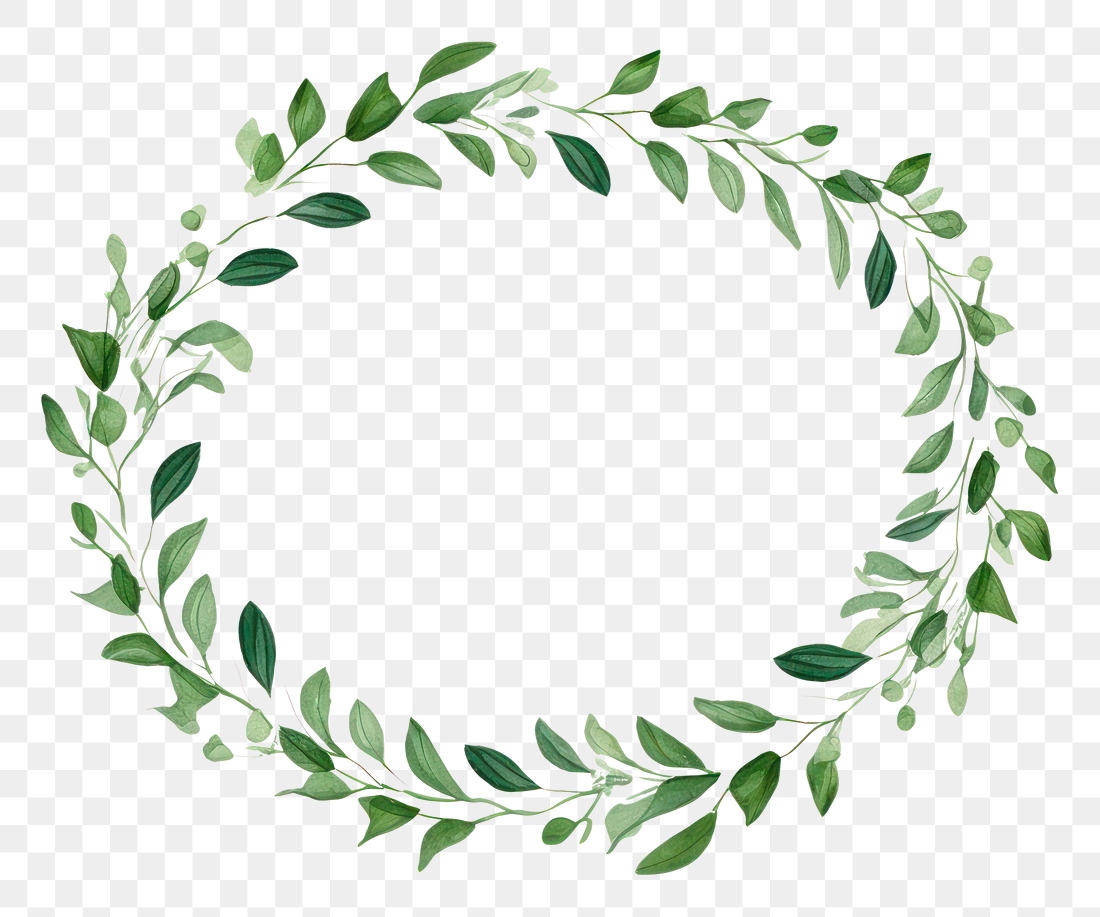 PNG Greenery border leaf pattern | Premium PNG - rawpixel