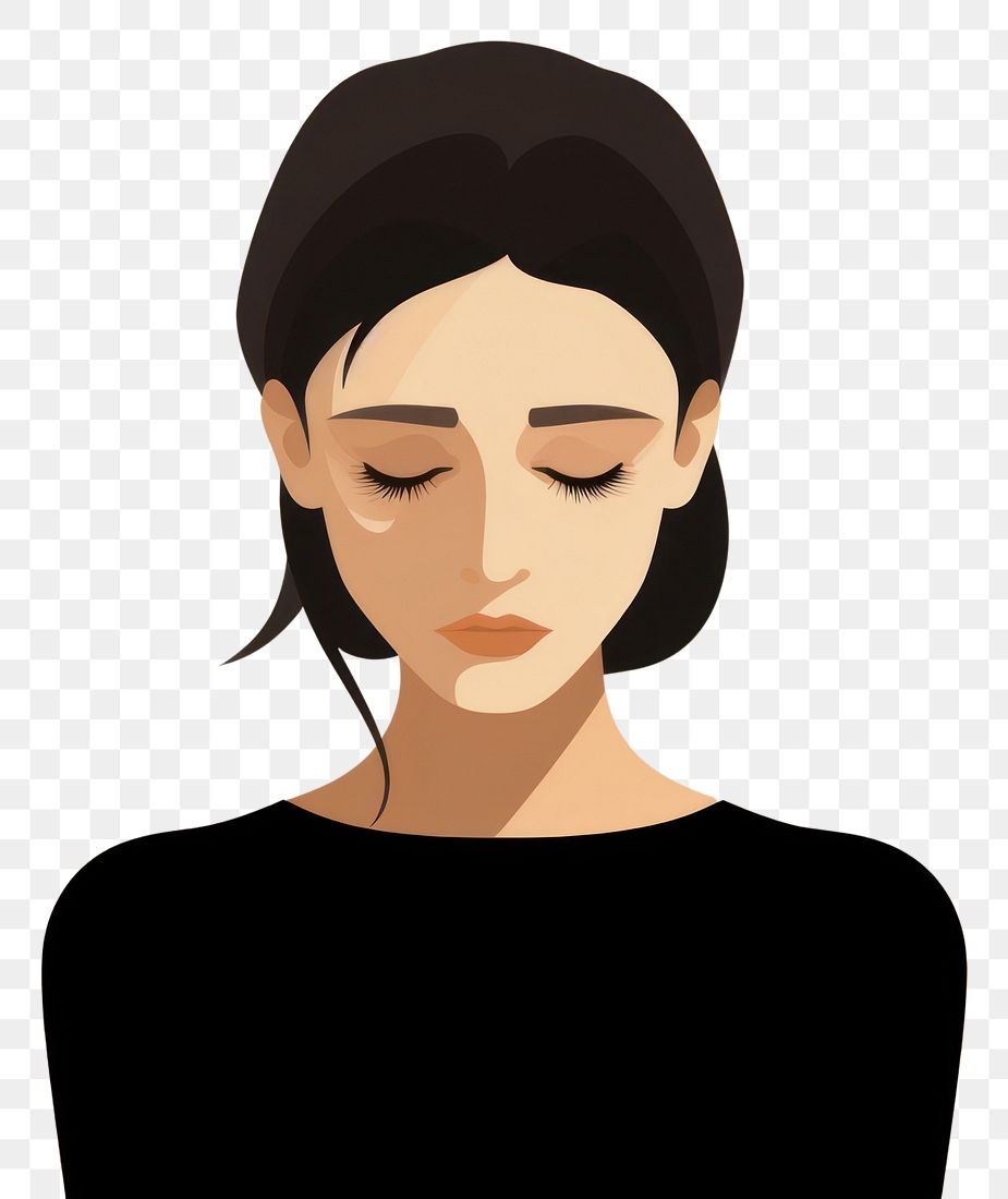 PNG Sad woman portrait drawing | Premium PNG - rawpixel