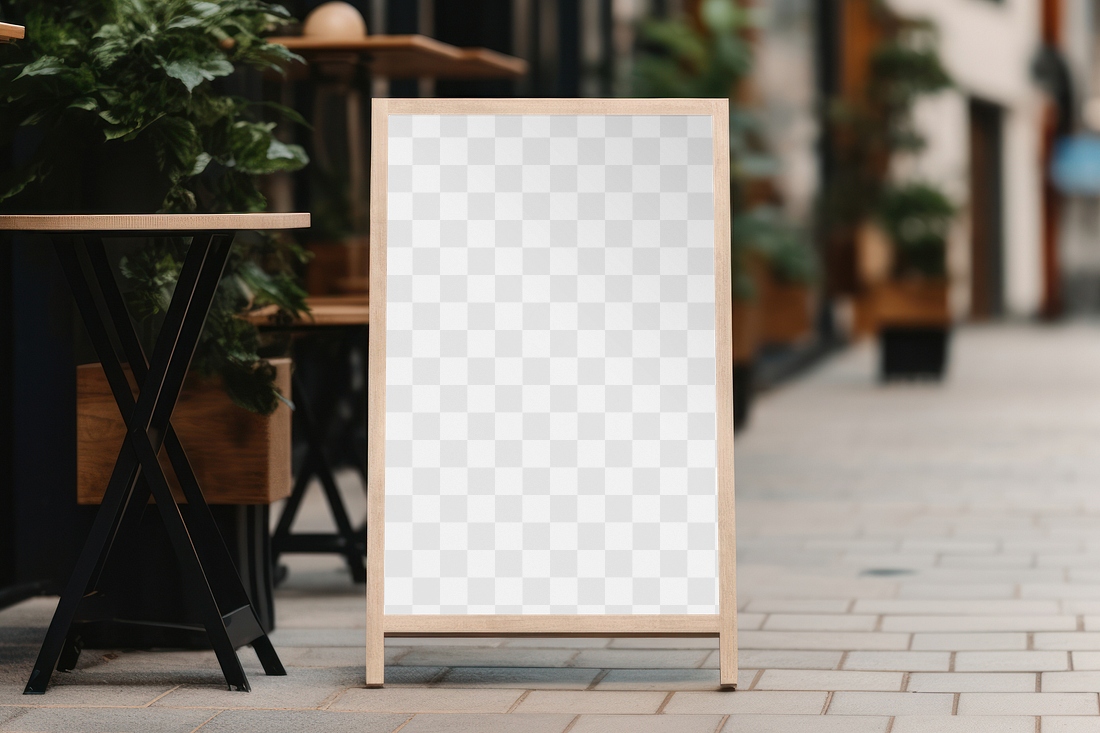 A-frame sign png mockup, transparent | Premium PNG - rawpixel