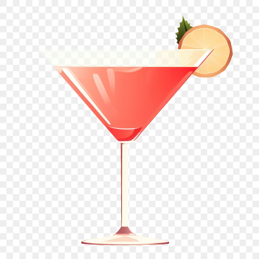 PNG Refreshing pink cocktail martini | Premium PNG - rawpixel