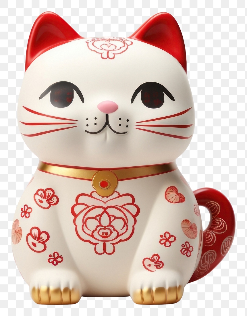 PNG Lucky cat figurine art | Free PNG - rawpixel
