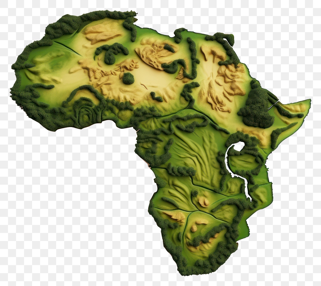 PNG Africa map topography vegetation | Free PNG - rawpixel