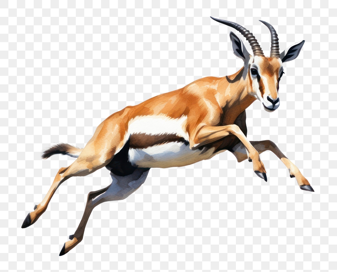 PNG Springbok jumping animal mammal. | Premium PNG - rawpixel