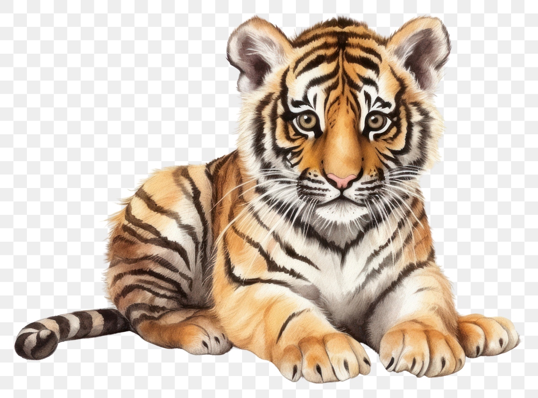 PNG Tiger wildlife cartoon animal. | Premium PNG - rawpixel