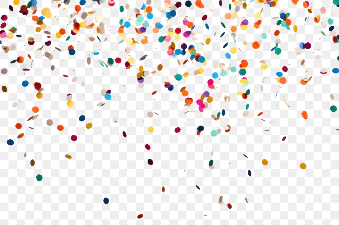 PNG falling colorful confetti effect, | Premium PNG - rawpixel