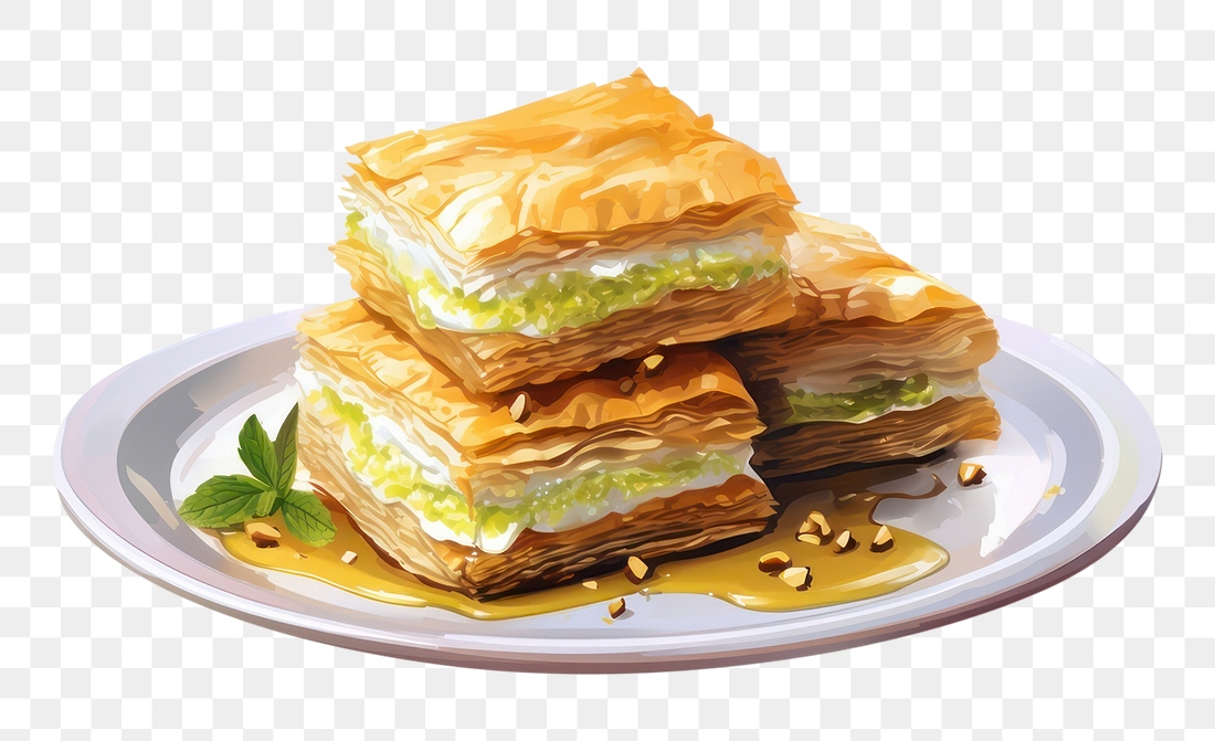 PNG Pistachio baklava dessert bread | Premium PNG - rawpixel