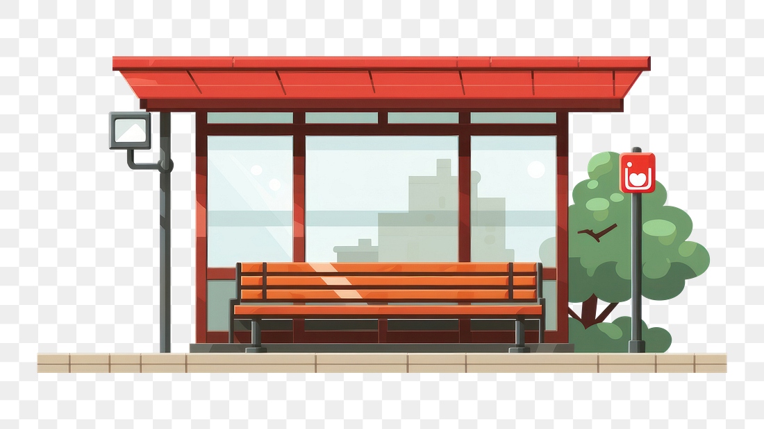 PNG Japanese bus stop architecture | Premium PNG - rawpixel