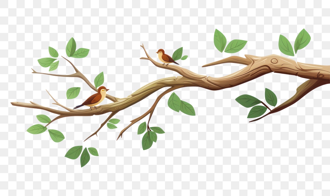 PNG Tree branch cartoon plant | Free PNG - rawpixel