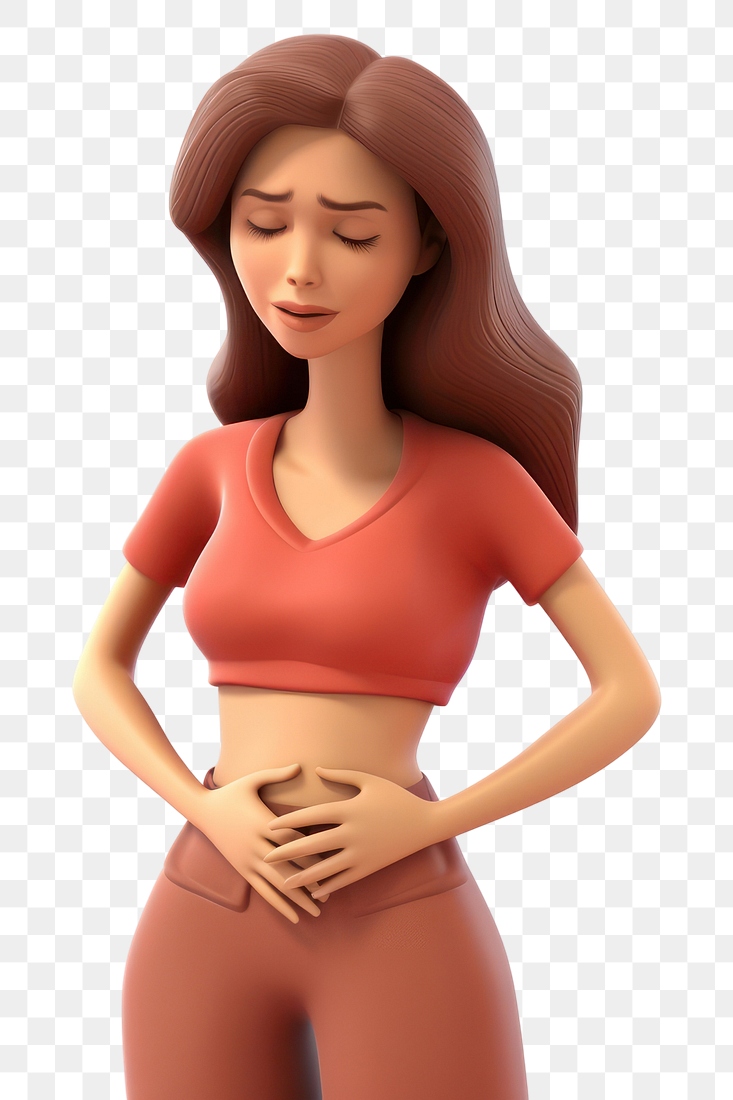 PNG Stomach ache figurine cartoon | Premium PNG - rawpixel