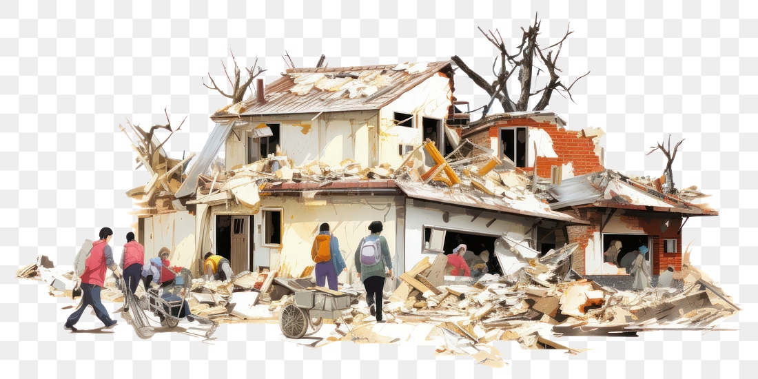 PNG Earthquake architecture building outdoors. | Premium PNG - rawpixel