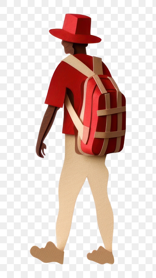 PNG Backpacker white background representation | Premium PNG - rawpixel