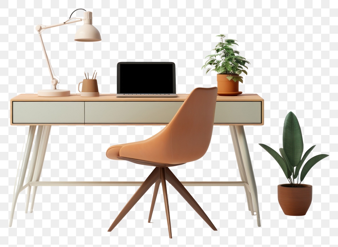 PNG Desk furniture computer laptop. | Premium PNG - rawpixel