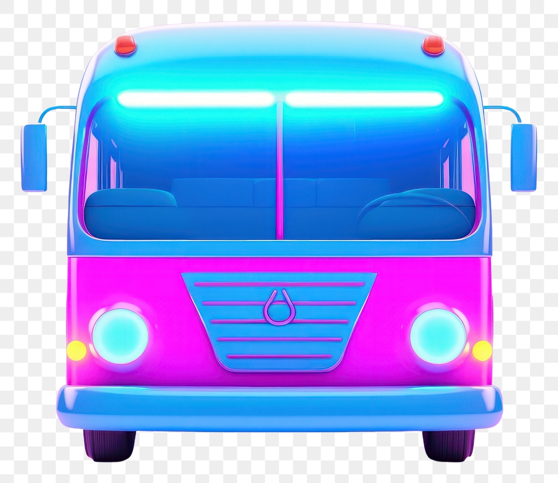 PNG Neon icon bus vehicle | Premium PNG - rawpixel