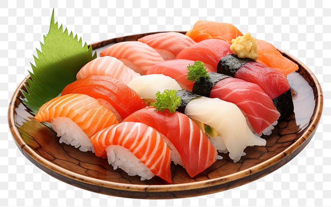 PNG Sushi plate seafood rice | Premium PNG - rawpixel