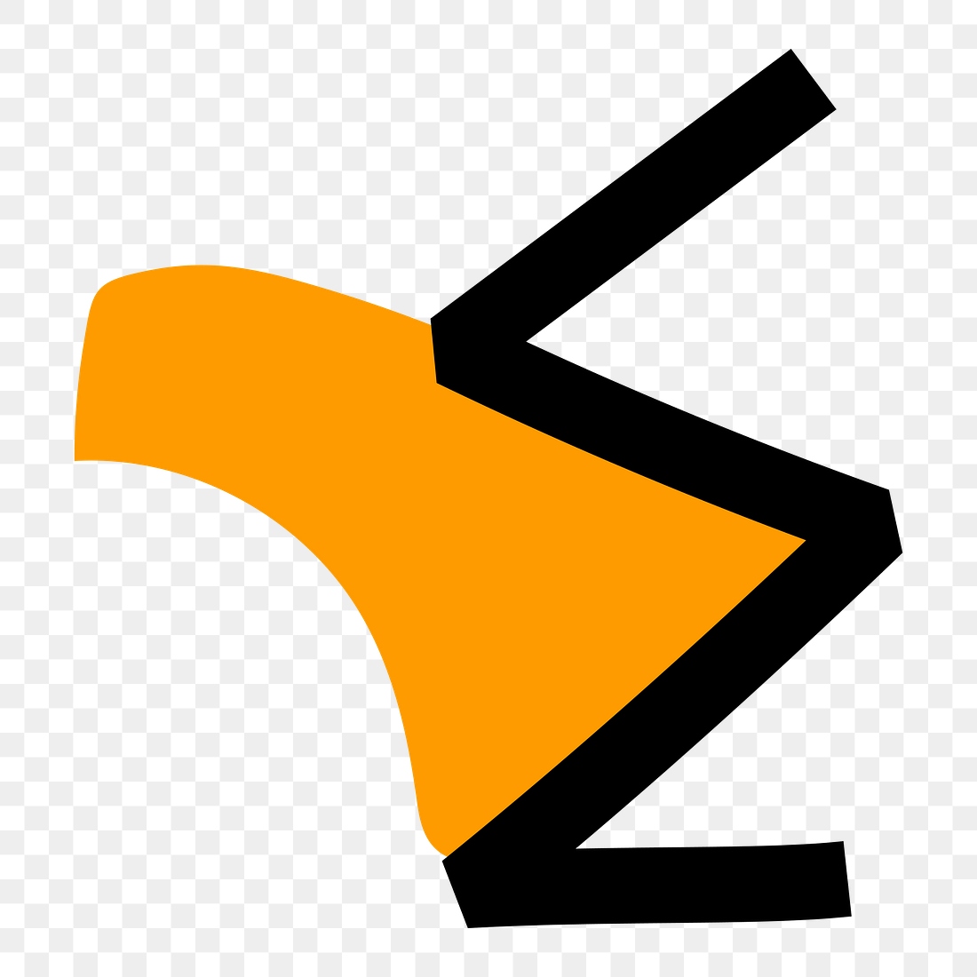 Abstract orange shape png, transparent | Premium PNG - rawpixel