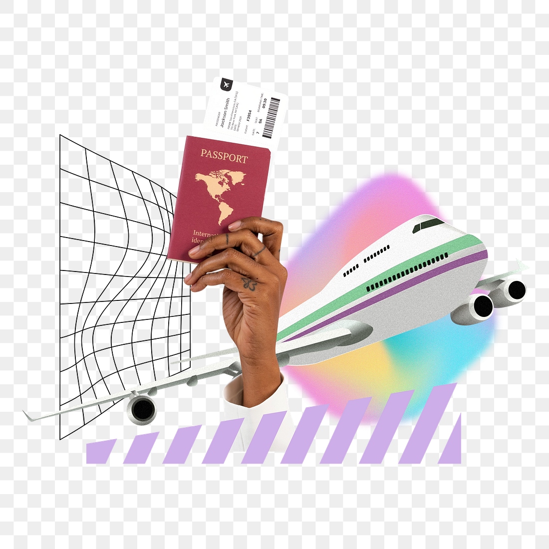 Flying airplane png, creative travel | Premium PNG - rawpixel