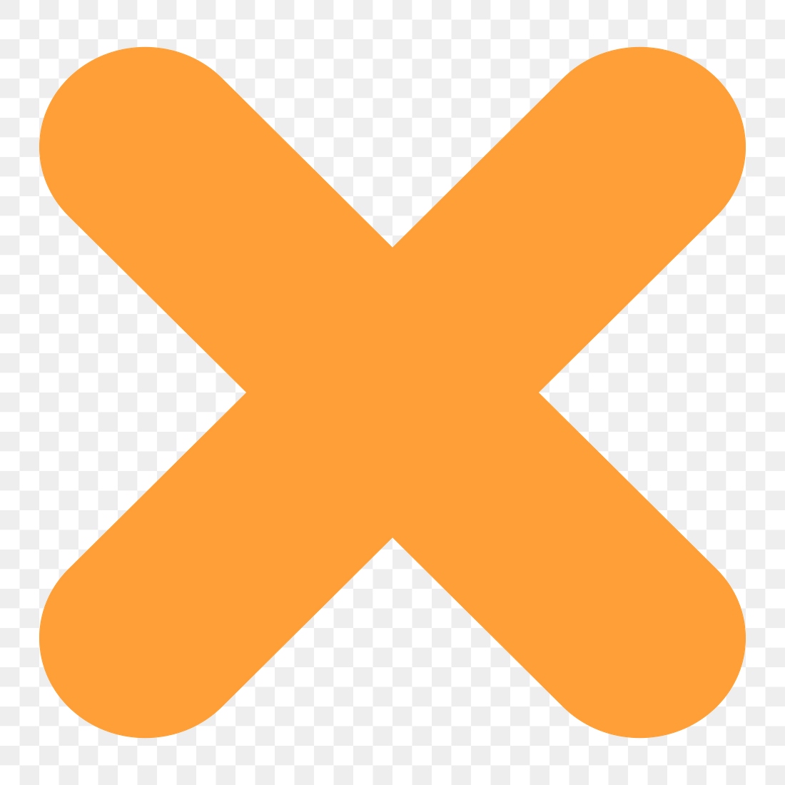 Orange x cross png shape, | Premium PNG - rawpixel