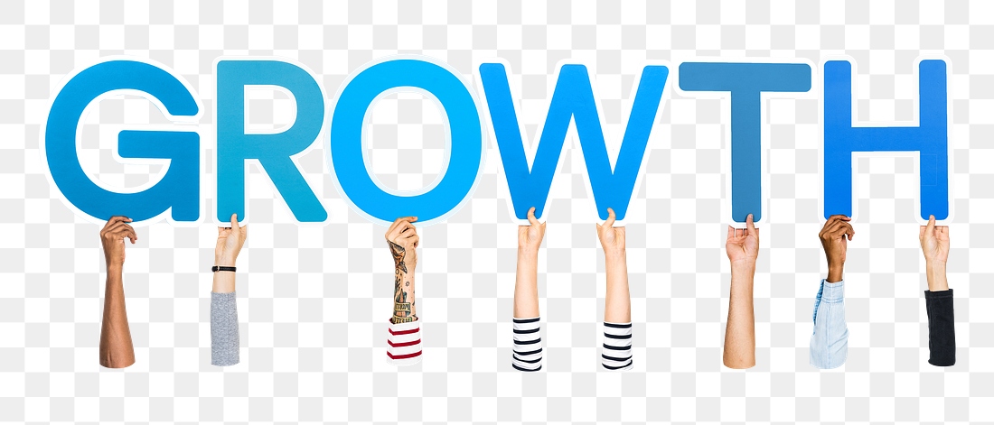 Growth word png element, transparent | Premium PNG - rawpixel
