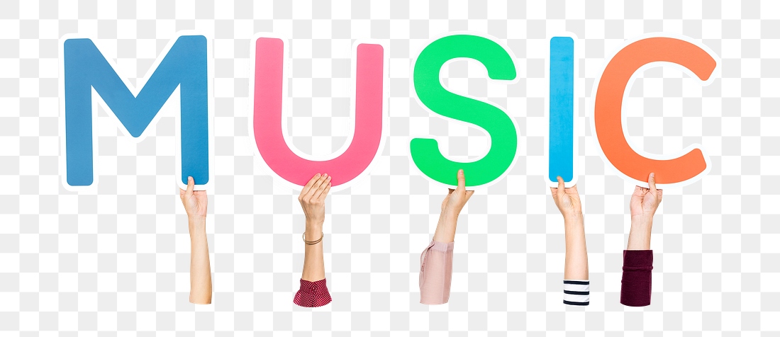 Music word png element, transparent | Premium PNG - rawpixel