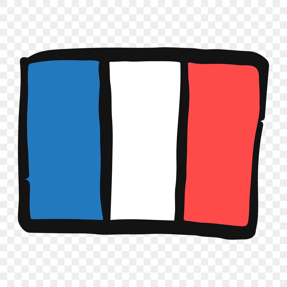 Png French flag doodle sticker | Premium PNG - rawpixel