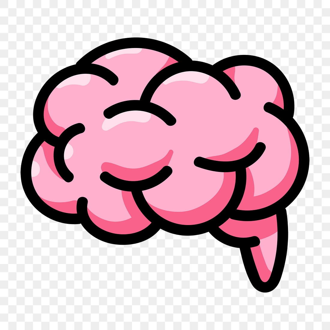 Pink human brain icon png | Premium PNG - rawpixel